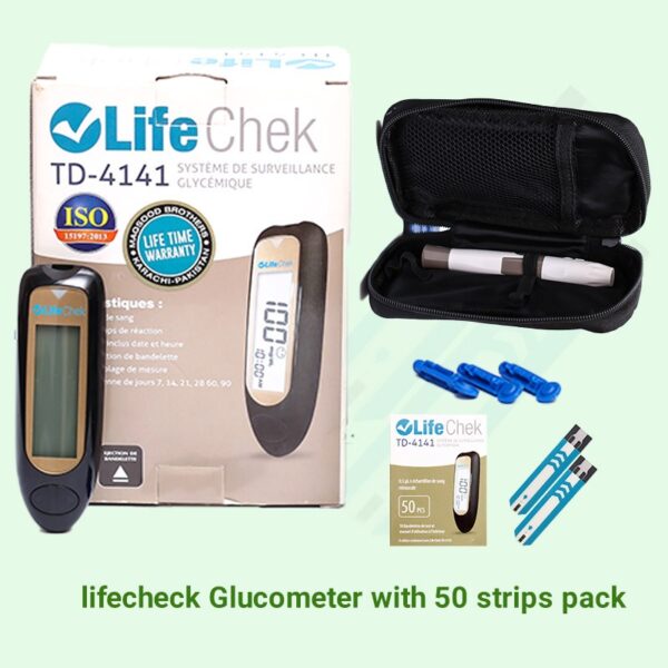 Lifechek Glucometer with 50 strips pack - Chaudhry Surgico