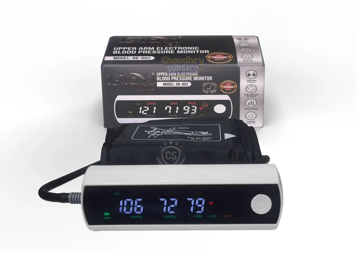 Rechargeable Digital Blood Pressure Machine Glaximed Upper Arm