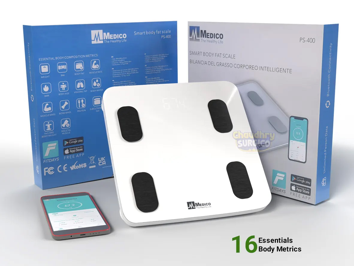 Medico Smart Body Fat BMI Digital Weight Machine PS-400