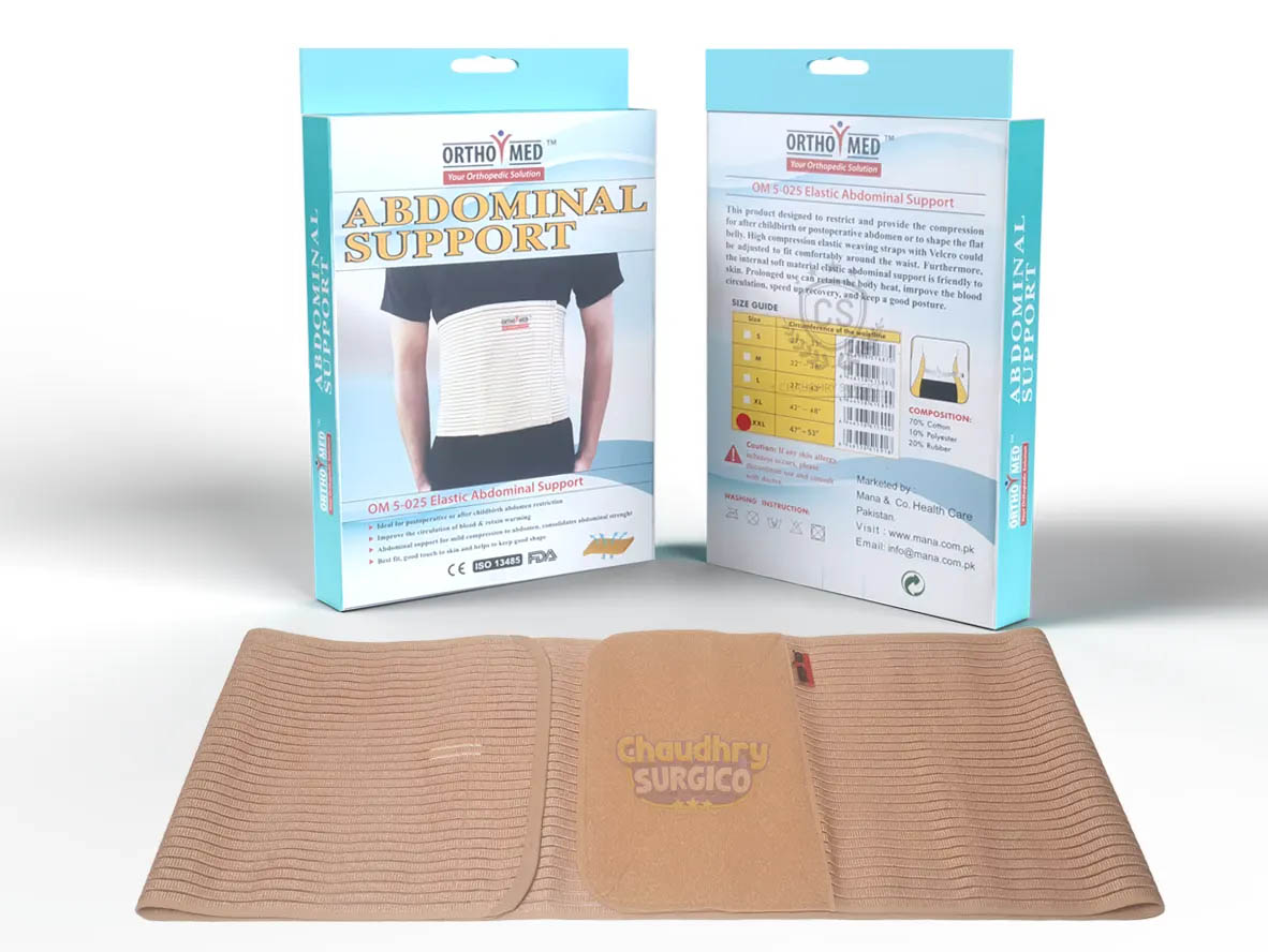 Orthomed abdominal belt post delivery support and recovery